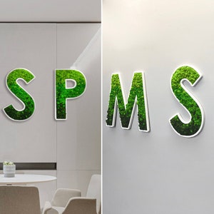 Custom Moss Letter Sign: Free Standing Moss Art - Etsy