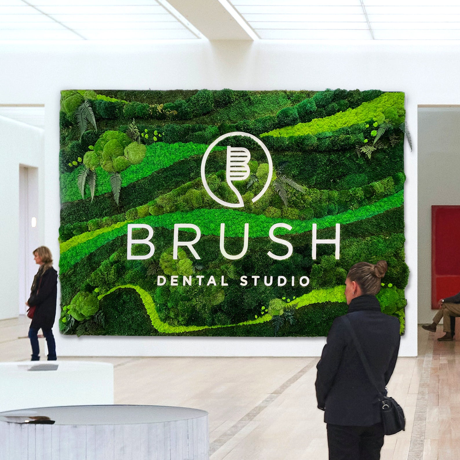 Customized MOSS LOGO Dental, Preserved MOSS Wall Art Dentist Office ...