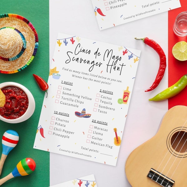 Mexican Scavenger Hunt - Etsy