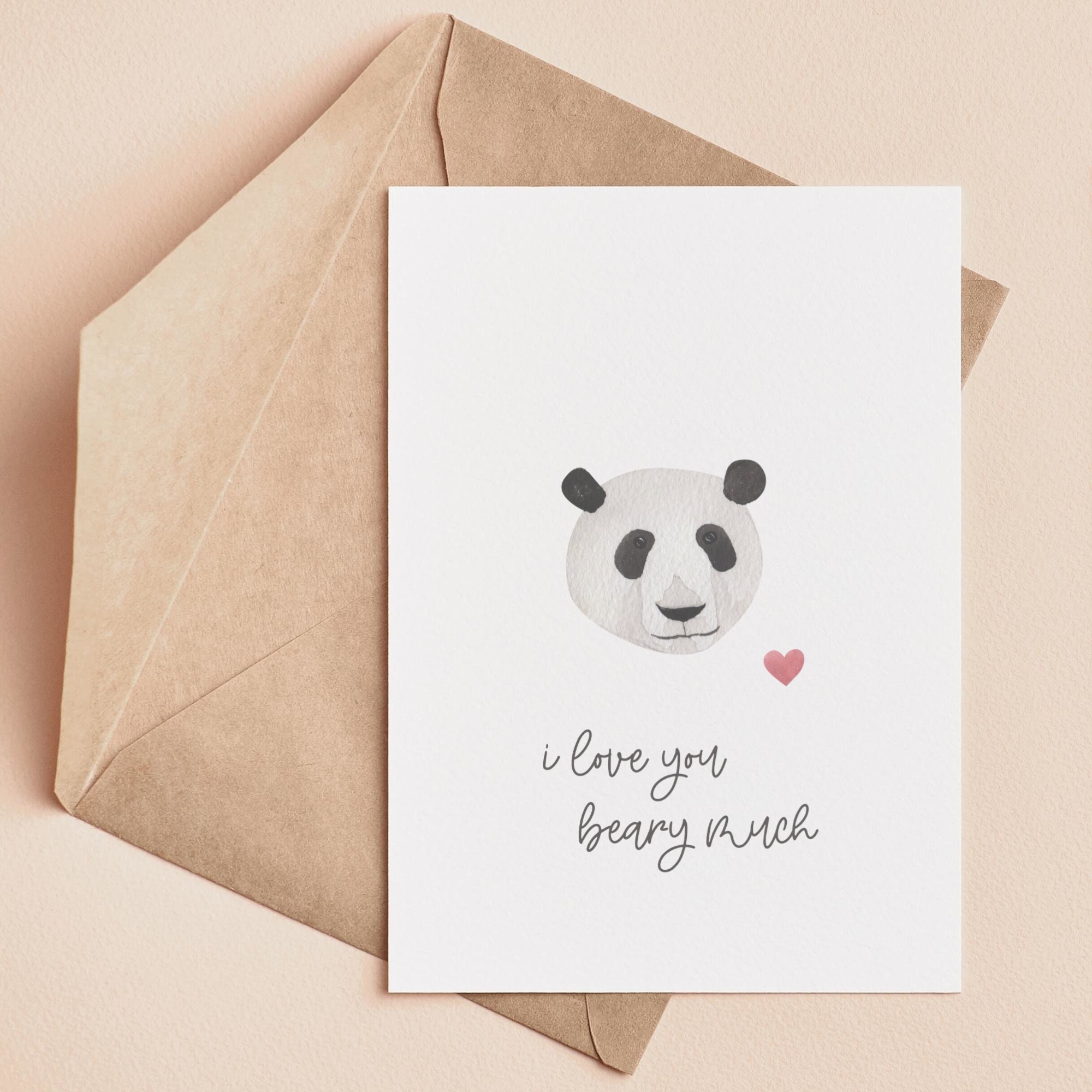 Printable Card | Punny Panda Bear | Funny Mother's Day Card | Cute ...