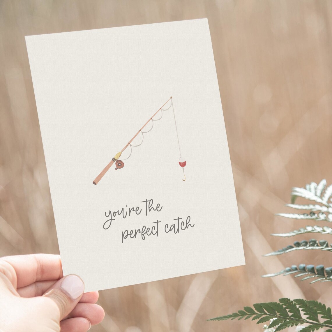 Printable Card You're the Perfect Catch Cute Punny - Etsy