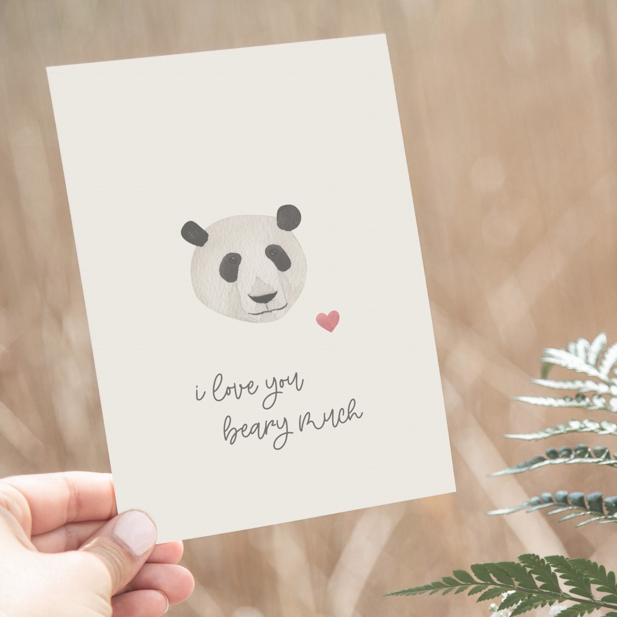 Printable Card | Punny Panda Bear | Funny Mother's Day Card | Cute ...