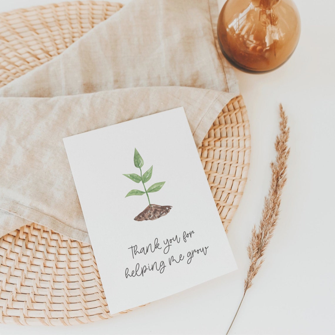 Printable Card Thank You for Helping Me Grow Teacher Appreciation ...