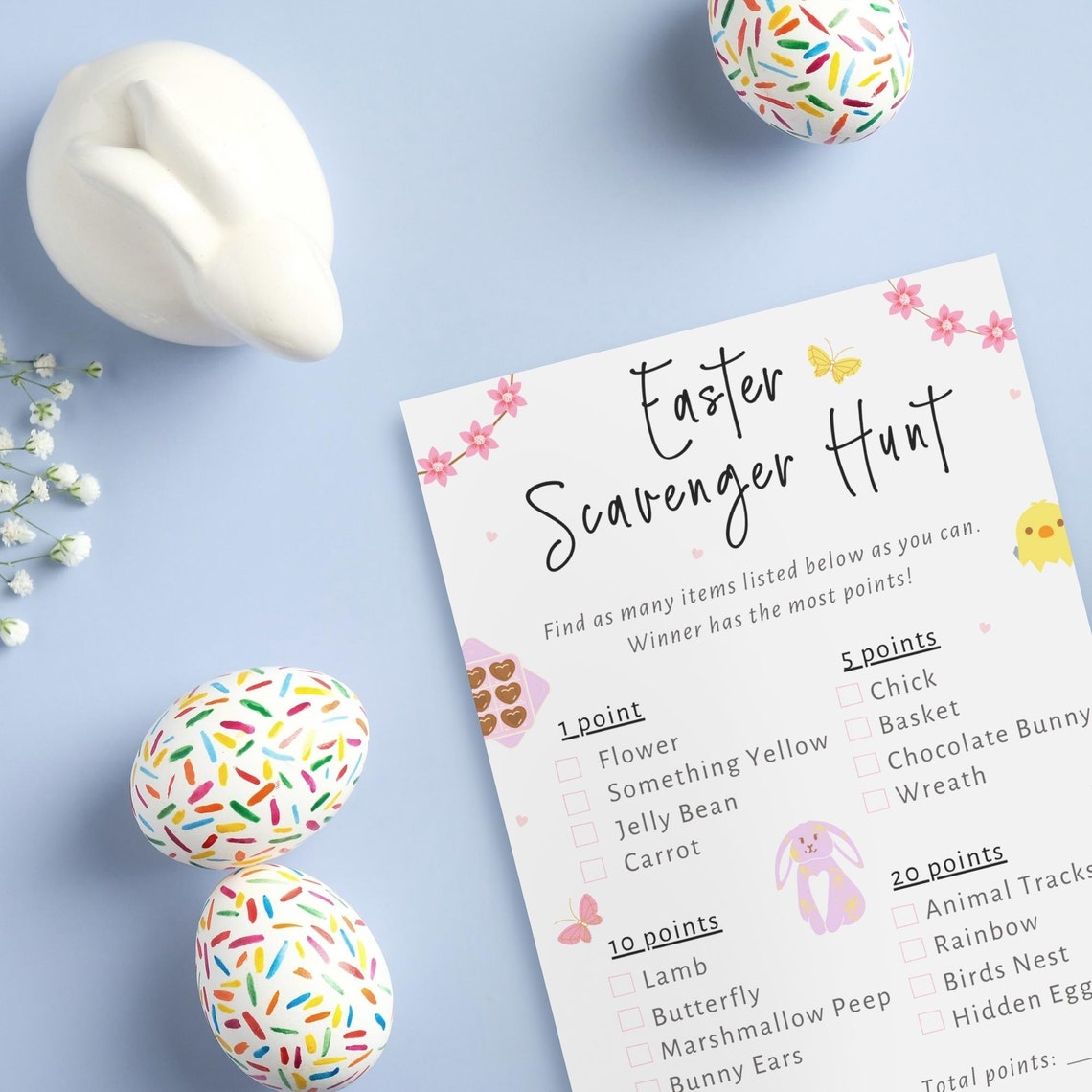 Easter Printable Game Scavenger Hunt Spring Easter Basket Game Group ...