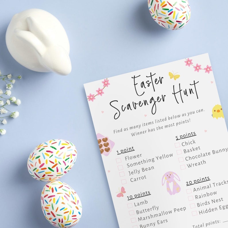 Easter Printable Game | Scavenger Hunt | Spring Easter Basket Game ...