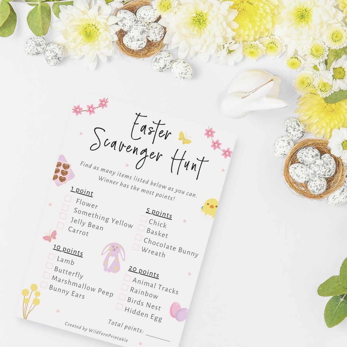Easter Printable Game Scavenger Hunt Spring Easter Basket Game Group ...