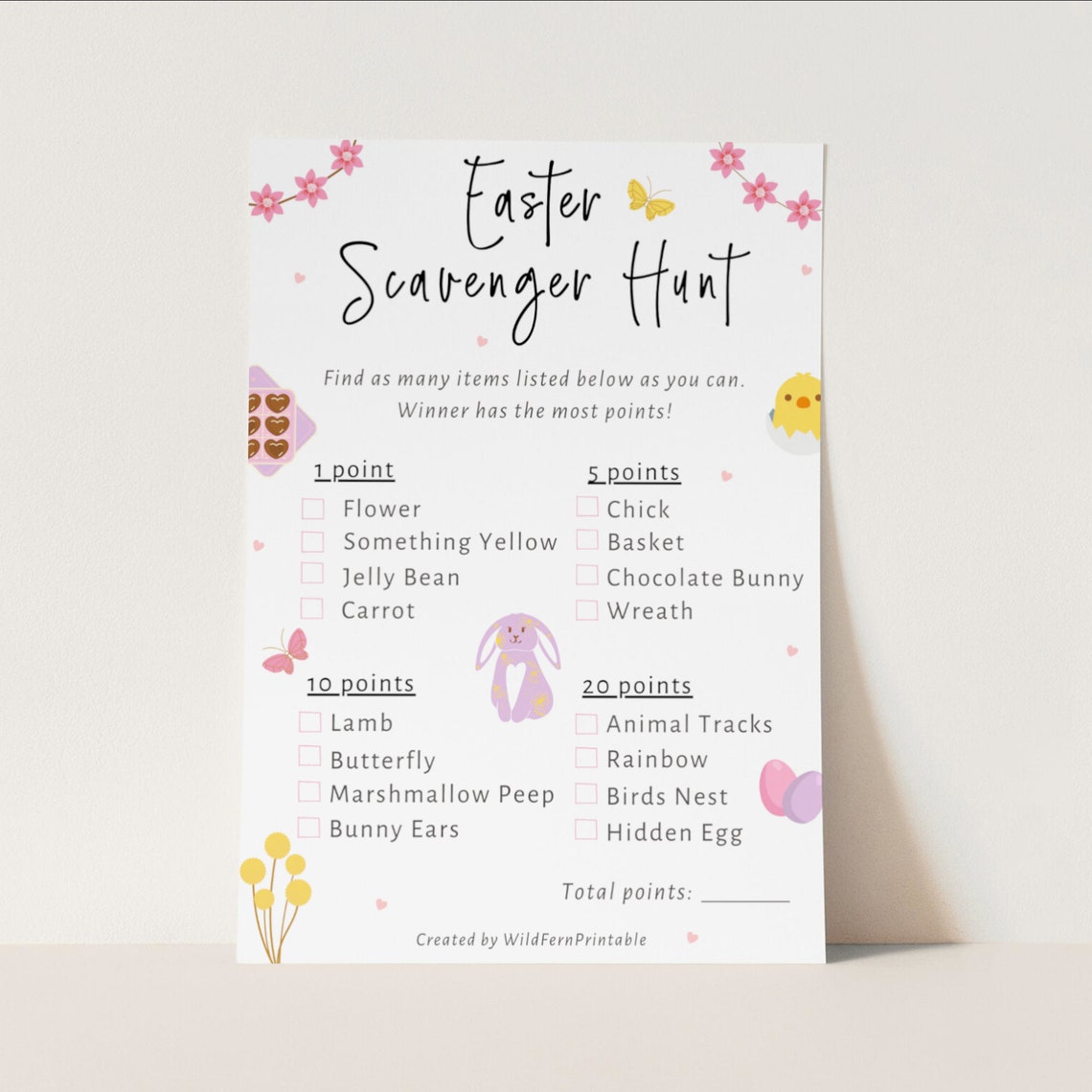 Easter Printable Game Scavenger Hunt Spring Easter Basket Game Group ...