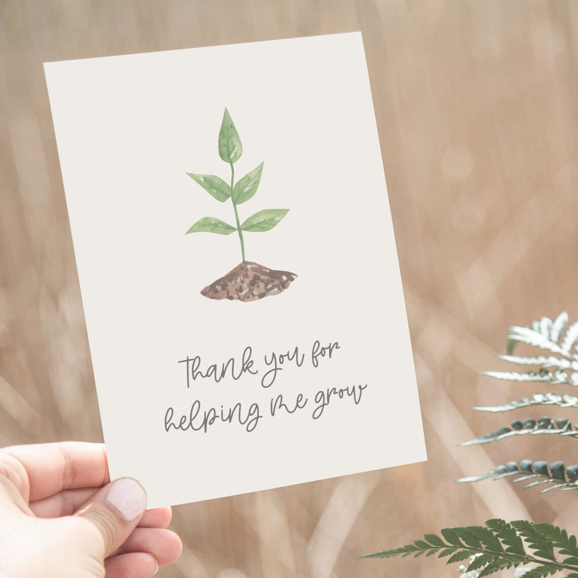 Printable Card Thank You for Helping Me Grow Teacher Appreciation ...