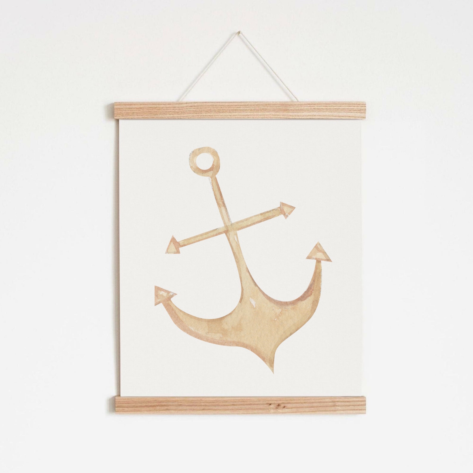 Printable Wall Art Boho Anchor Nautical Sailboat Decor Coastal Beach ...