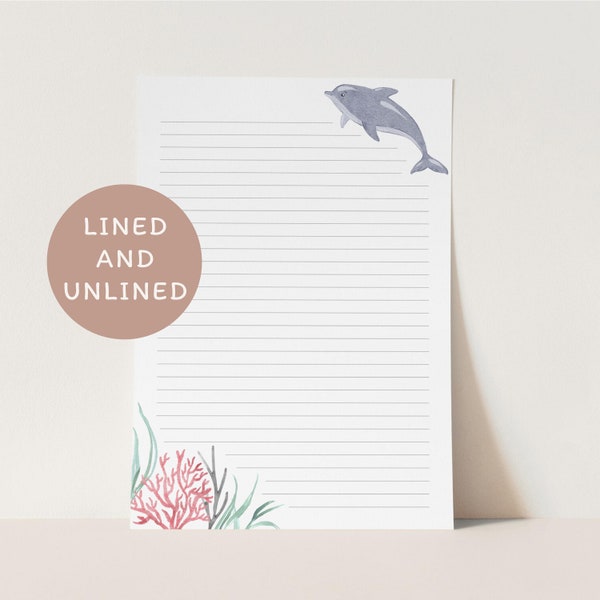 Dolphin Lined Letter - Etsy