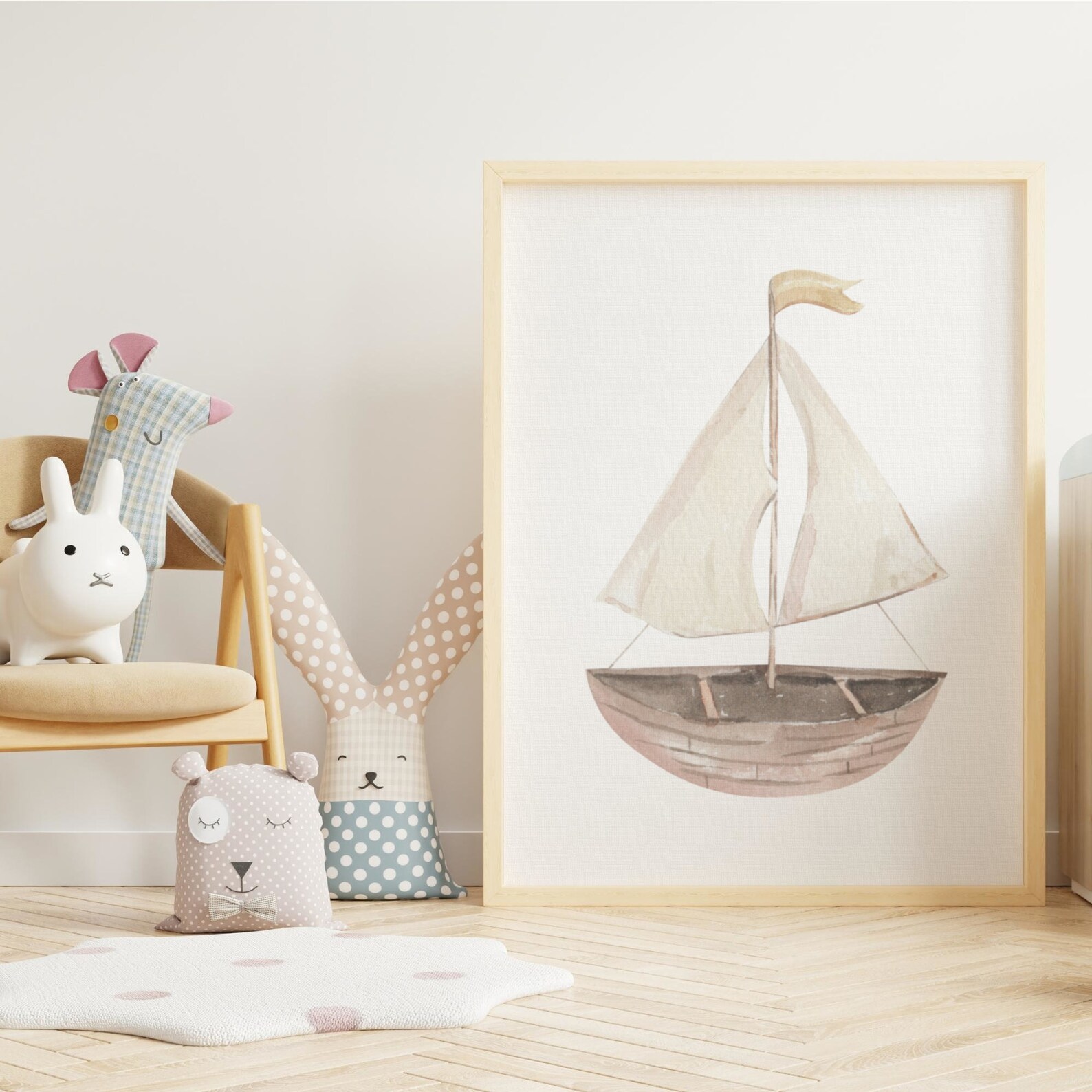 Printable Wall Art | Boho Sailboat | Nautical Sailing Decor | Coastal ...