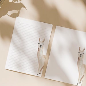Printable Stationery | Llama Paper | Lined + Unlined | A4 + Letter Size ...