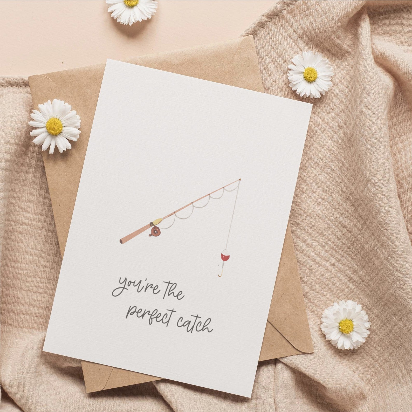 Printable Card | You're the Perfect Catch | Cute Anniversary Pun ...