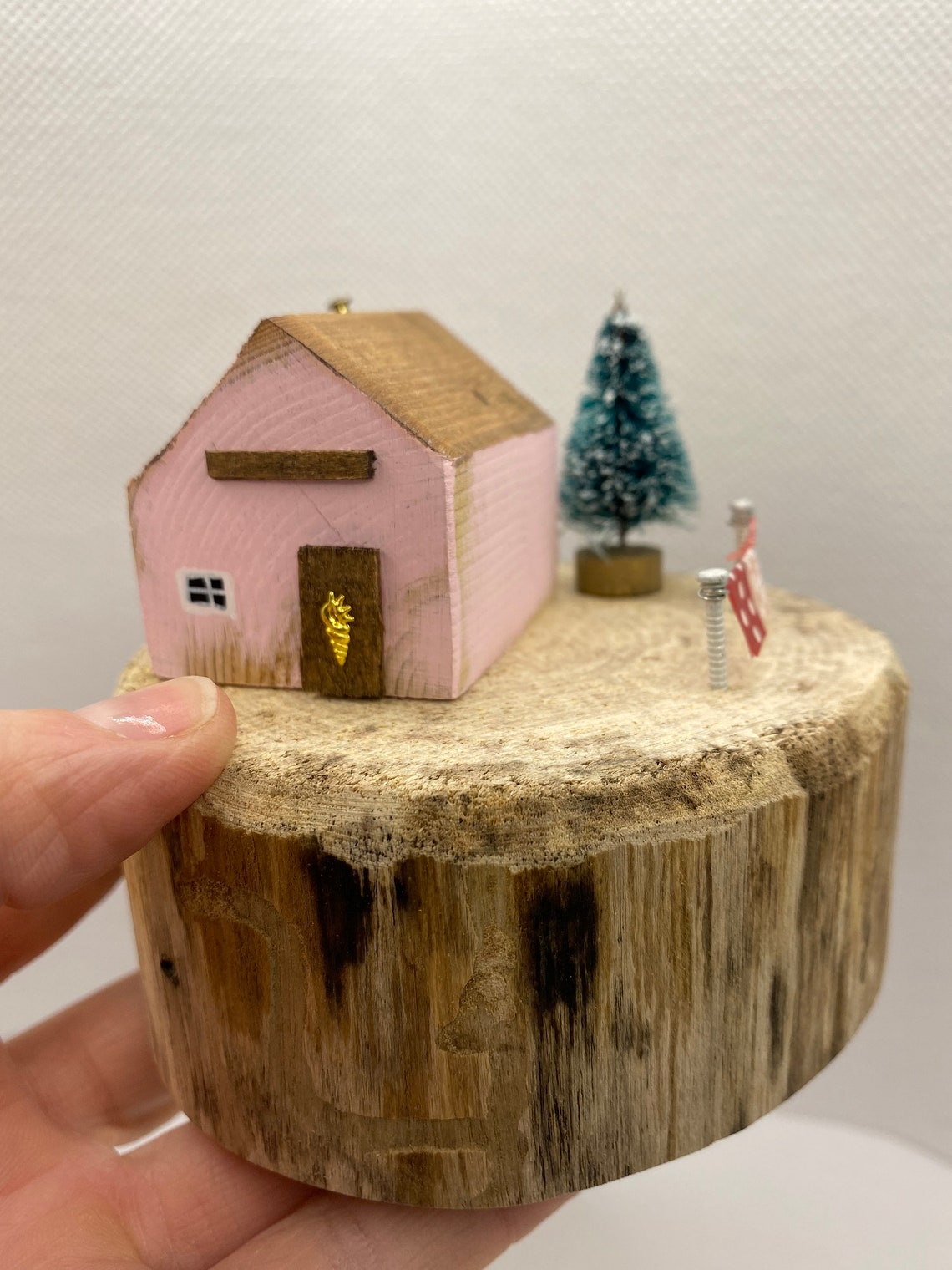 Miniature Decorative Wooden Houses Small Collectable | Etsy