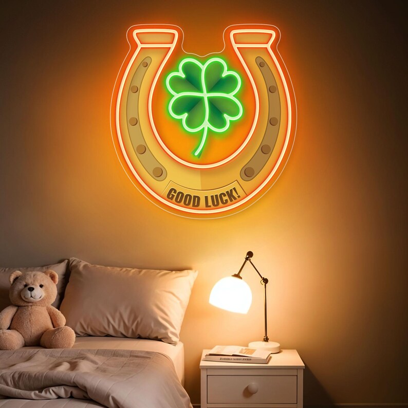 Clover Leaf Neon Sign, Custom Lucky Leaf Led Neon Sign, Saint Patrick's ...