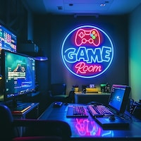 Custom Game on Neon Sign, Custom Gamer Name LED Light, Game Player Neon ...