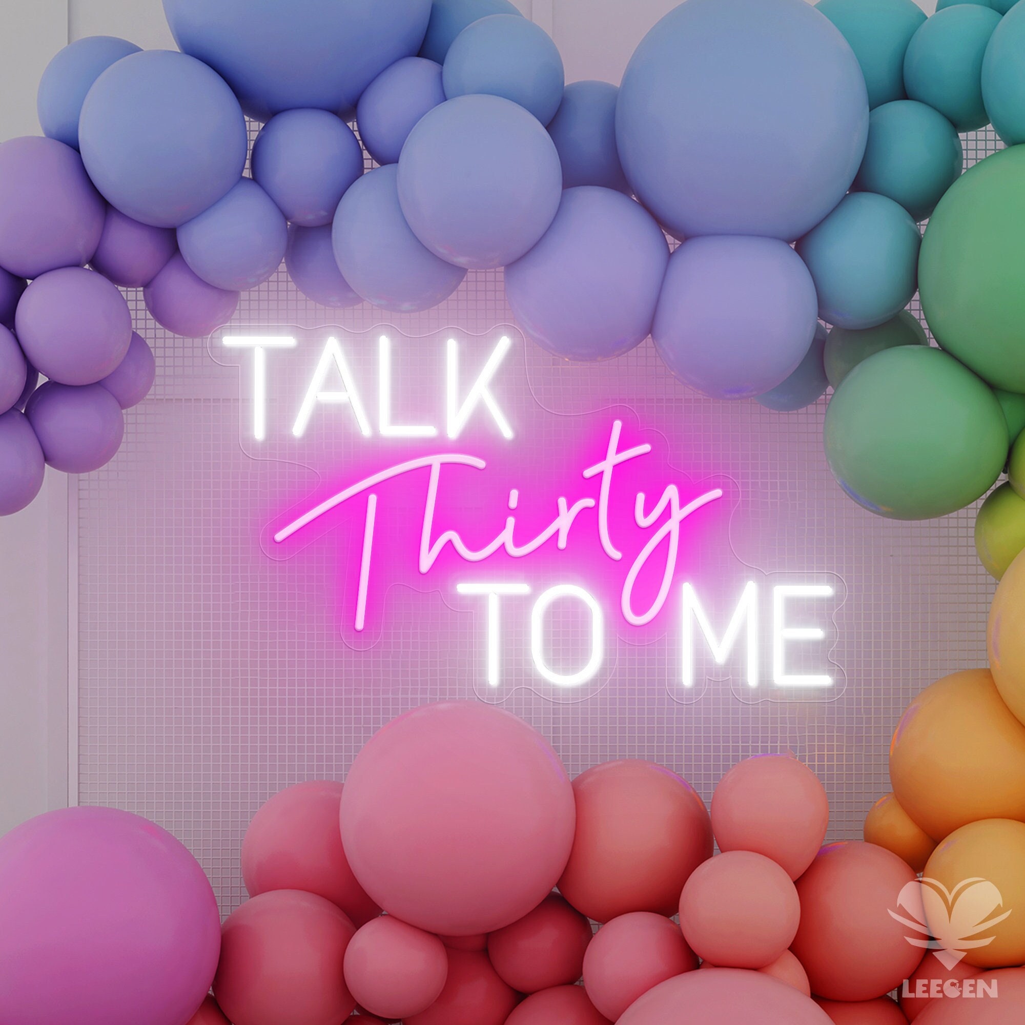 Talk Thirty to Me Custom Neon Sign Party Neon Sign 30 - Etsy Australia