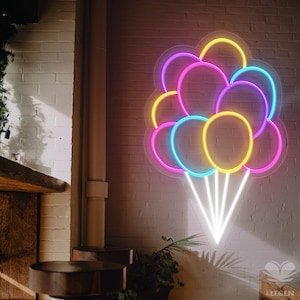 Balloon Neon Sign, Custom Neon Sign, Quote Wall Art, Neon Signage, Led ...