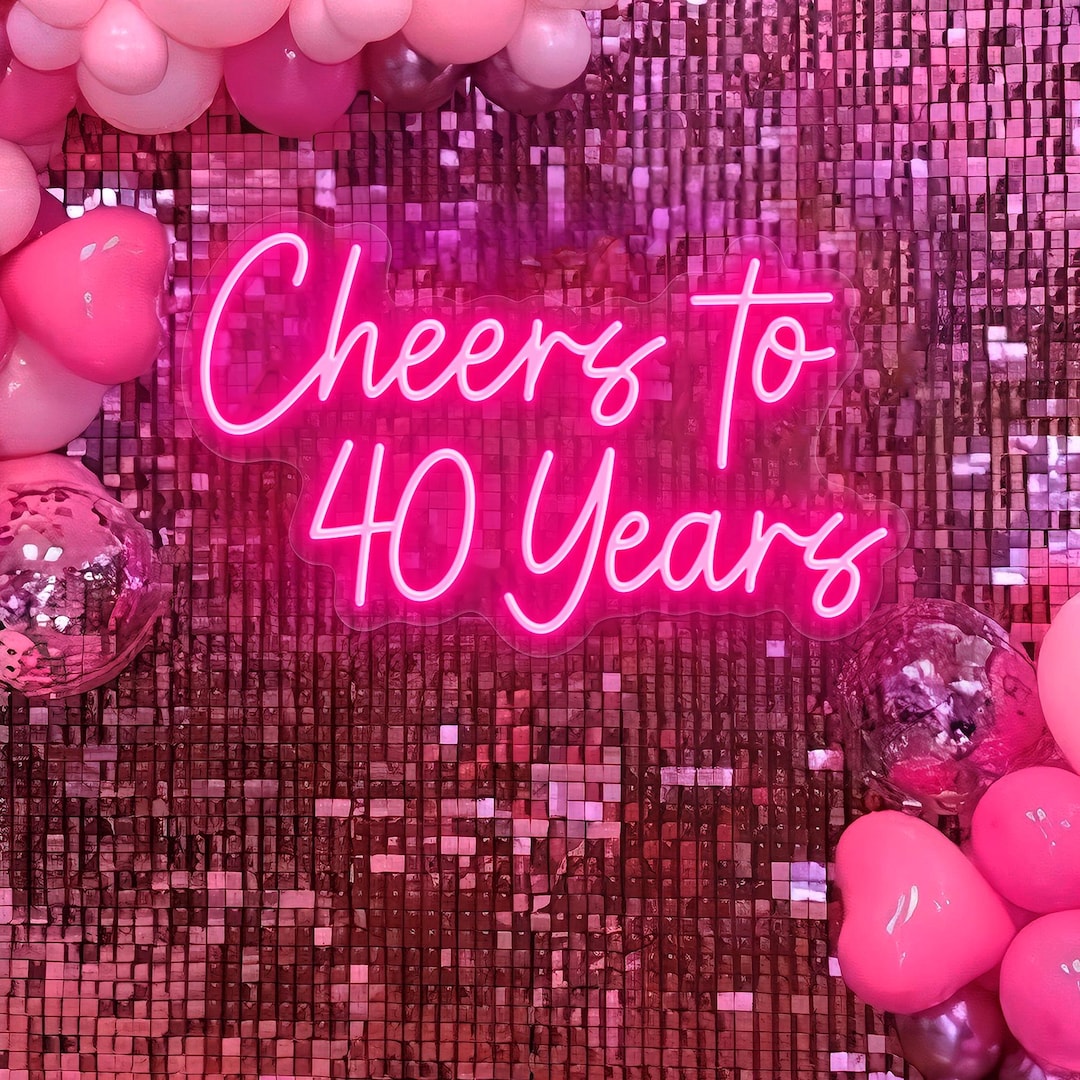 Custom Neon Sign, Neon Signs, Custom Neon 40th Birthday Gift, Wedding ...