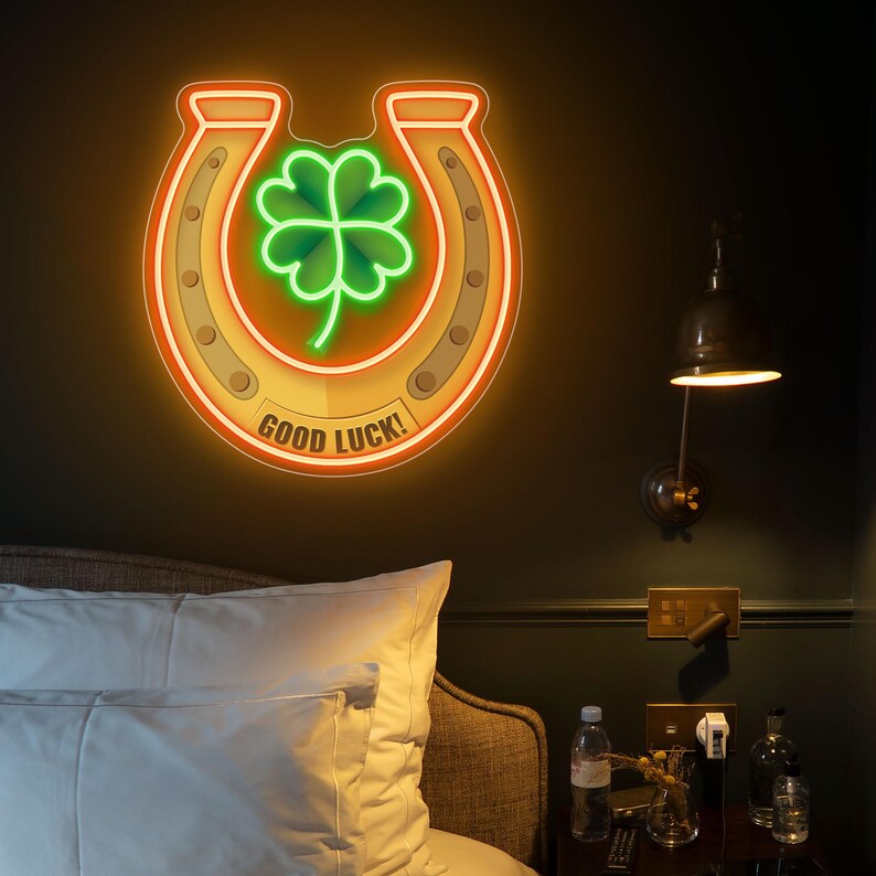 Clover Leaf Neon Sign, Custom Lucky Leaf Led Neon Sign, Saint Patrick's ...