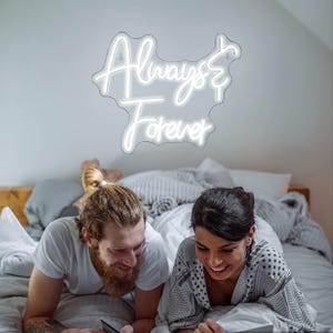Always & Forever Wedding Neon Sign, Custom Led Neon Sign for Wedding ...