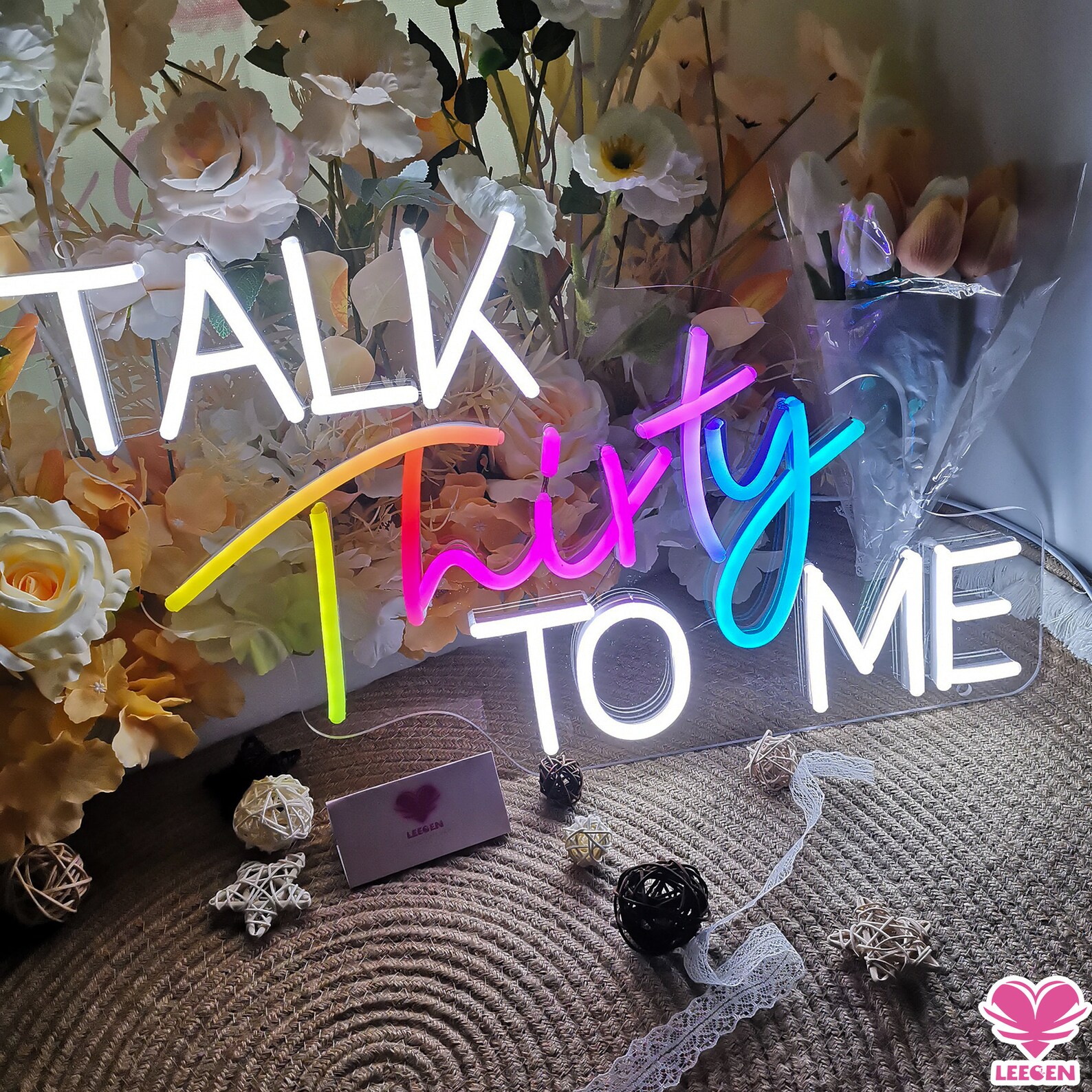 Talk Thirty to Me Custom Neon Sign, Party Neon Sign, 30th Birthday ...