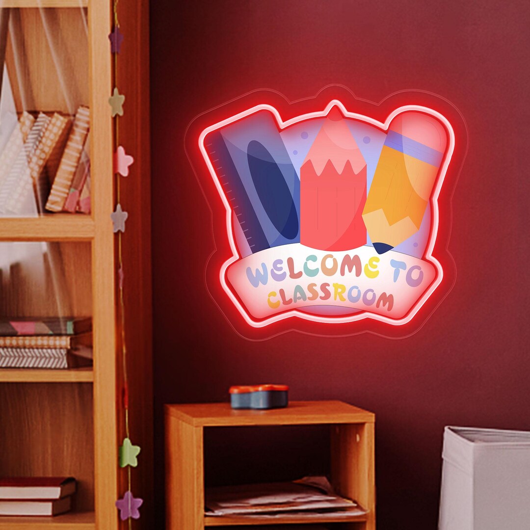 Custom Neon Sign Classroom Decor, Custom Sign Back to School Decor, Let ...