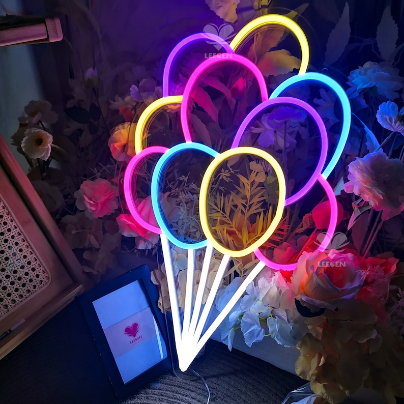 Balloon Neon Sign Custom Neon Sign Quote Wall Art Neon - Etsy