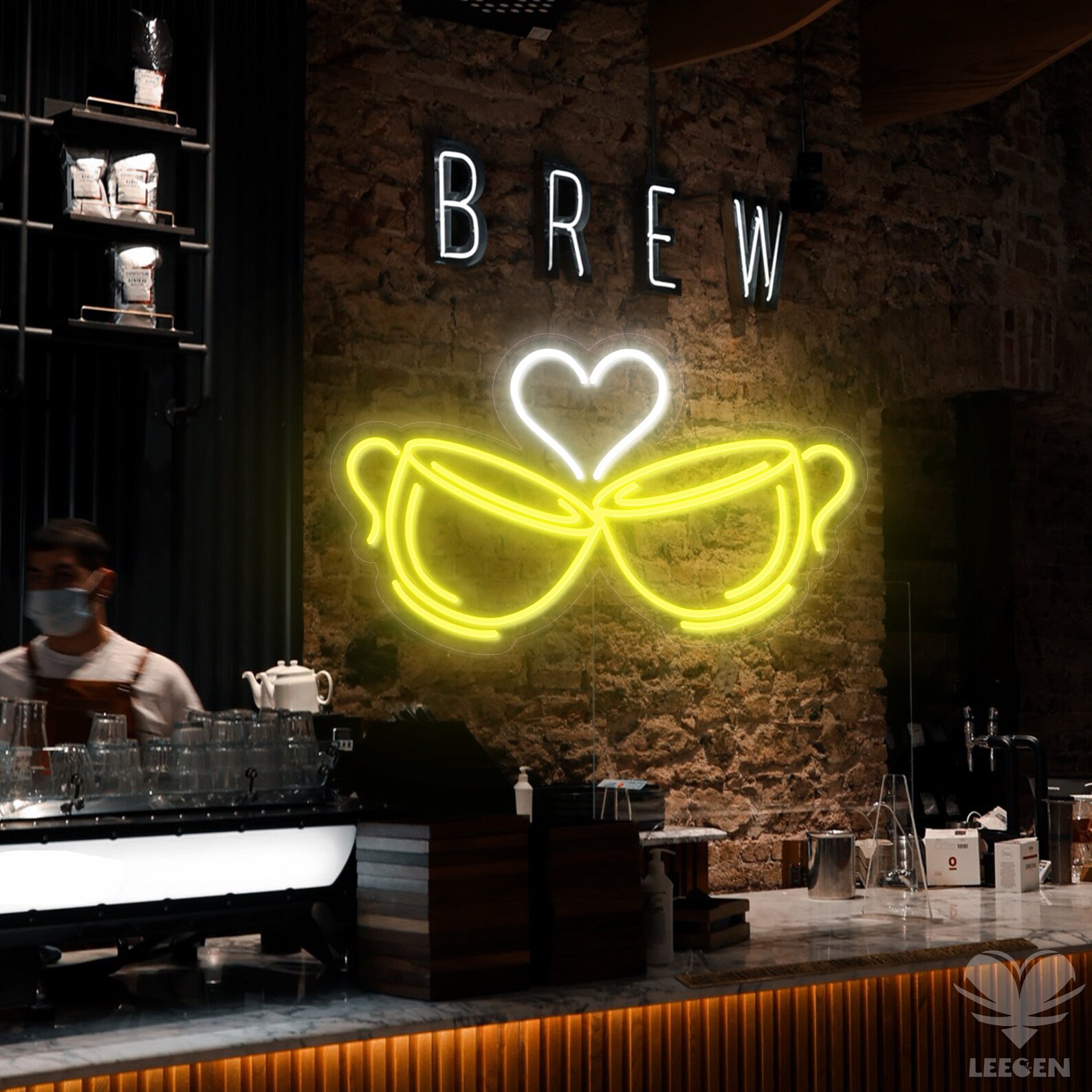 Coffee Neon Sign Coffee Bar Neon Cafe Neon Sign Custom | Etsy