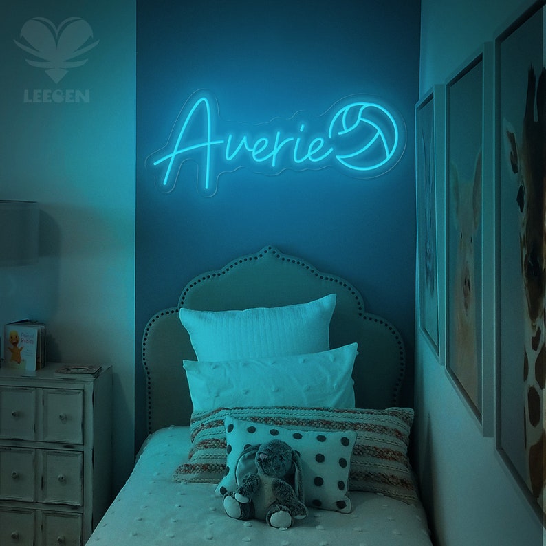 Custom Name Neon Sign for Kids, Baseball Neon Sign Bedroom Custom Neon ...