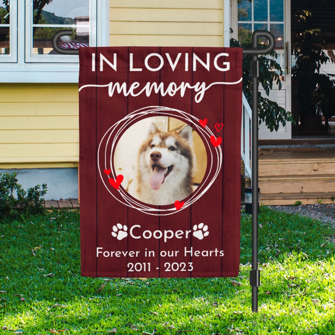 Custom Memorial Dog Garden Flag, Pet Lovers Gift, Pet Photo Gifts ...