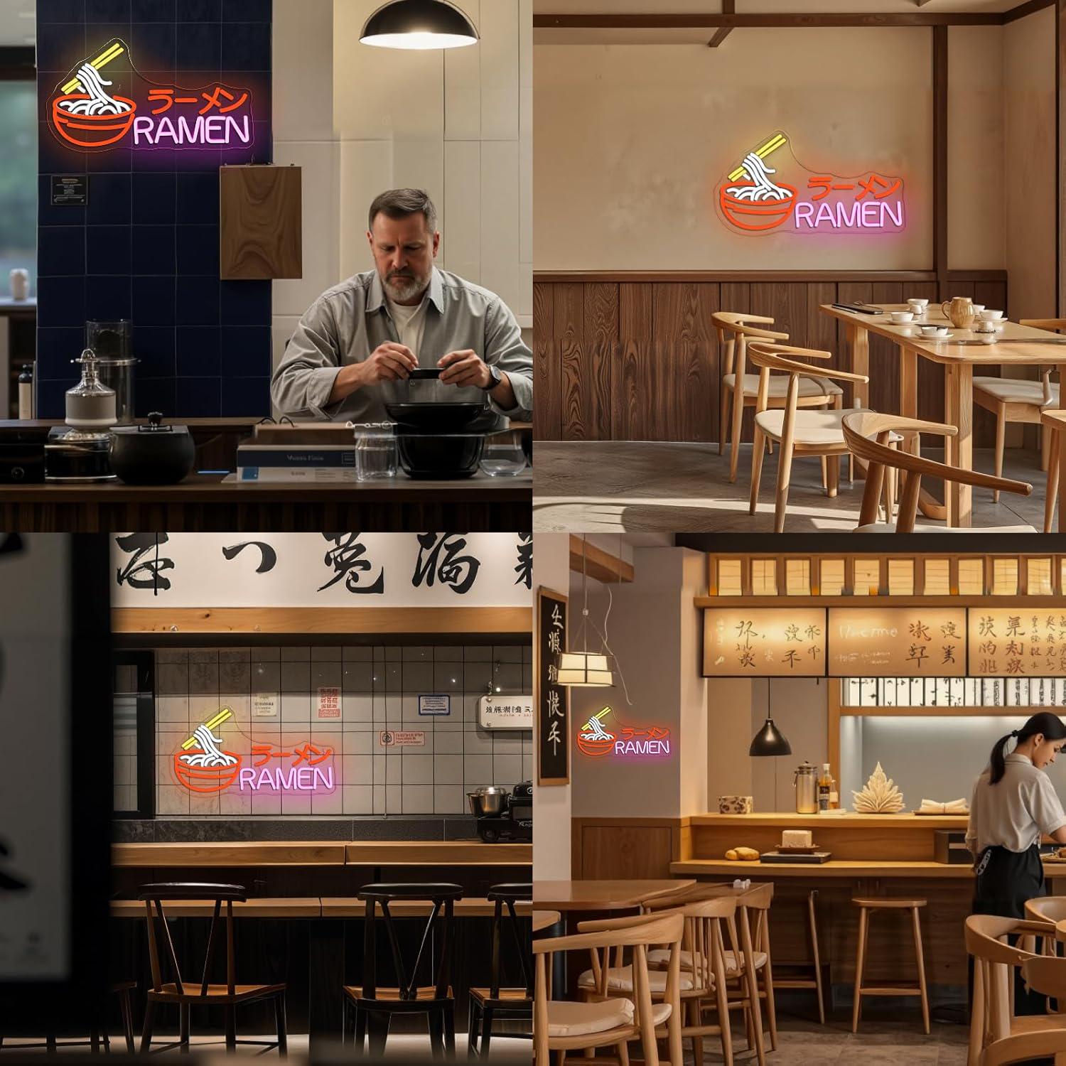Ramen Neon Sign, Japanesse Ramen Sign, Food Wall Art, Custom Ramen ...