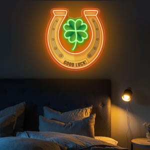 Clover Leaf Neon Sign, Custom Lucky Leaf Led Neon Sign, Saint Patrick's ...