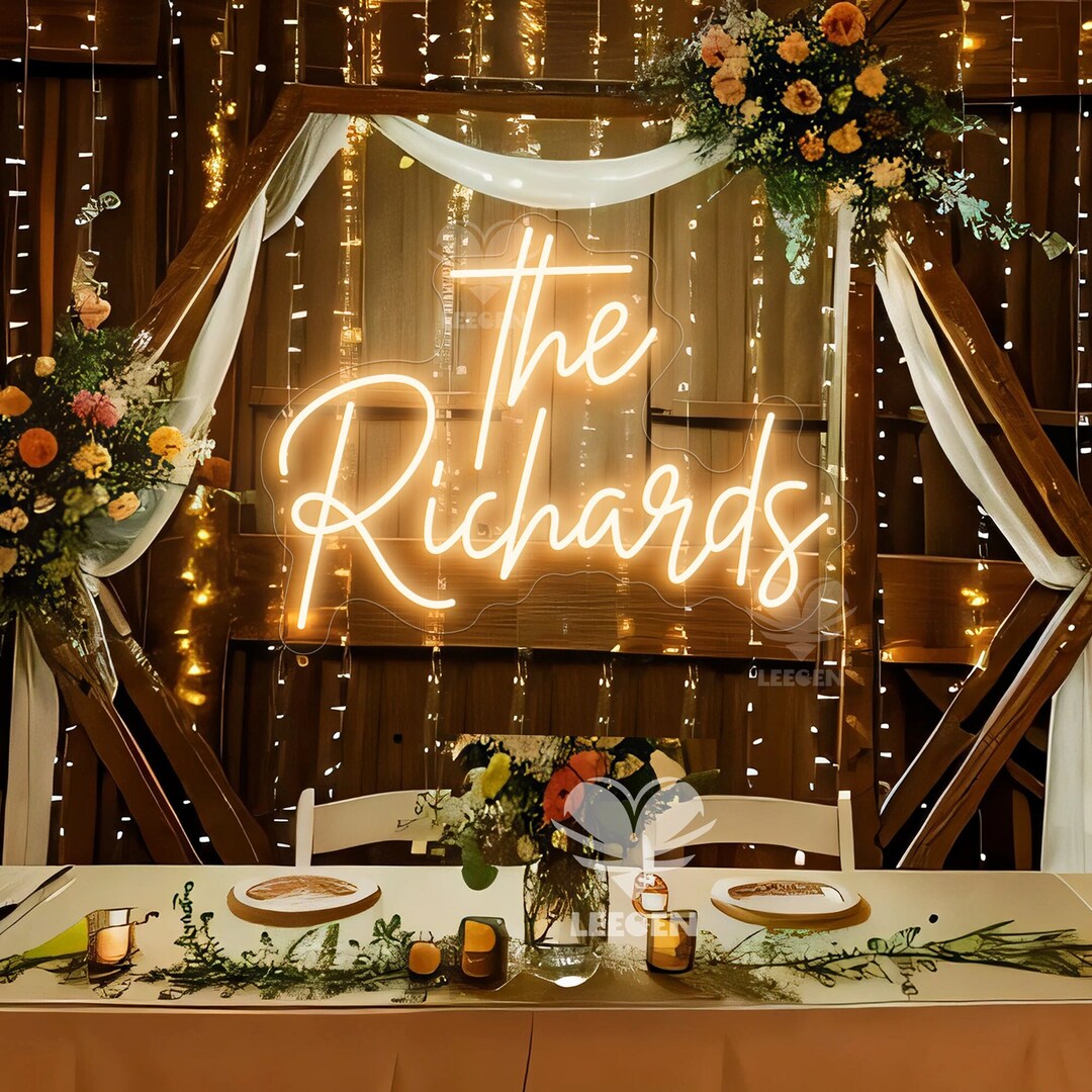 Wedding Neon Sign, Custom Neon Sign, Personalized Neon, Gifts for Him ...