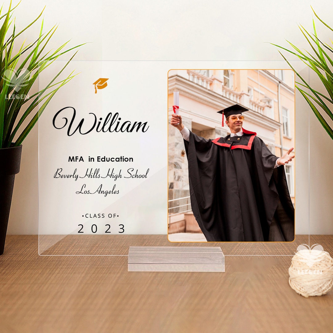 Custom Photo Acrylic Plaque, Graduation Gifts, Graduation Plaque ...