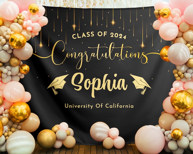 Graduation Backdrop 2023, Graduation Photo Backdrop, Class of 2023 ...