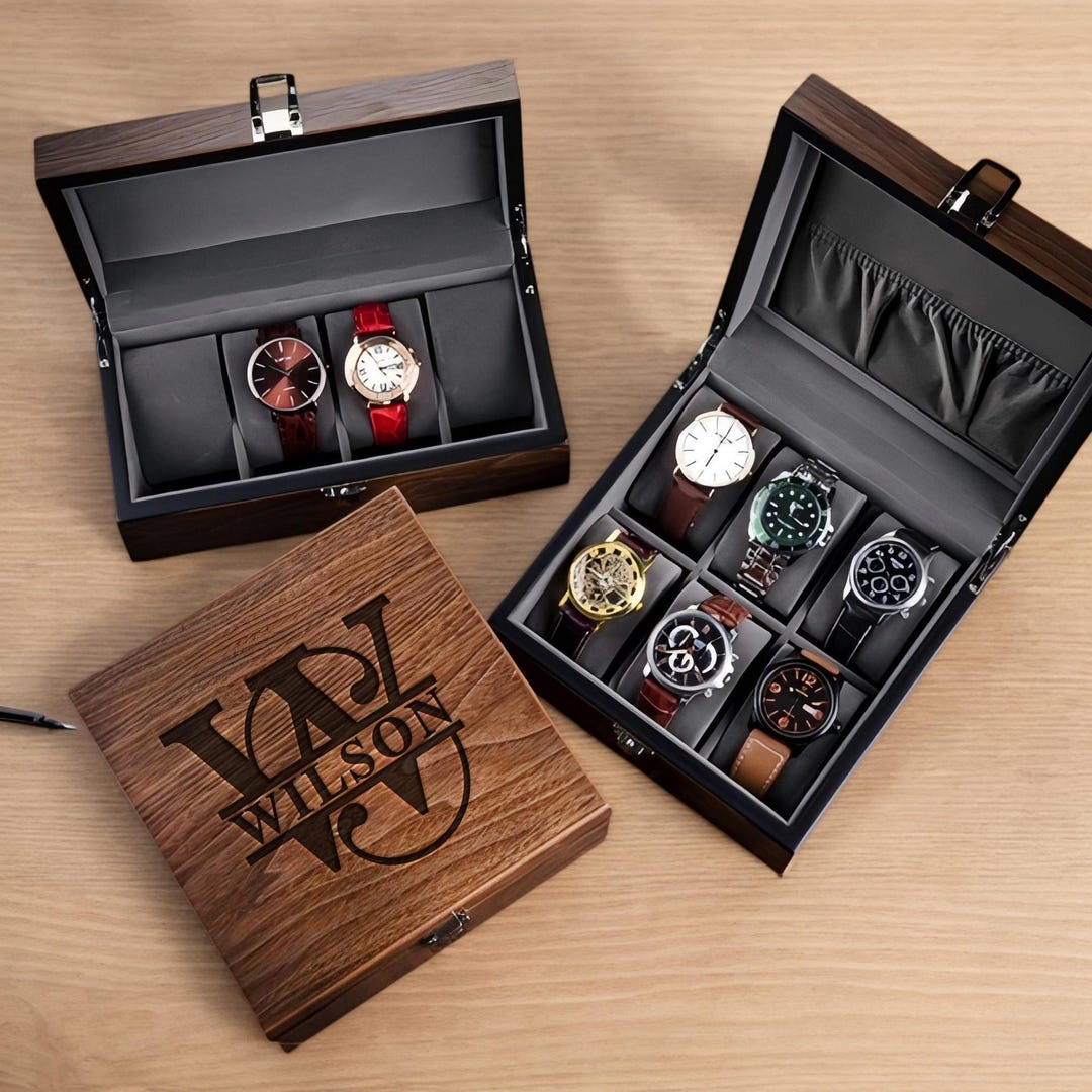 Custom Watch Case With Name, Custom Valentines Gift,custom Engraved ...