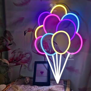 Balloon Neon Sign, Custom Neon Sign, Quote Wall Art, Neon Signage, Led ...