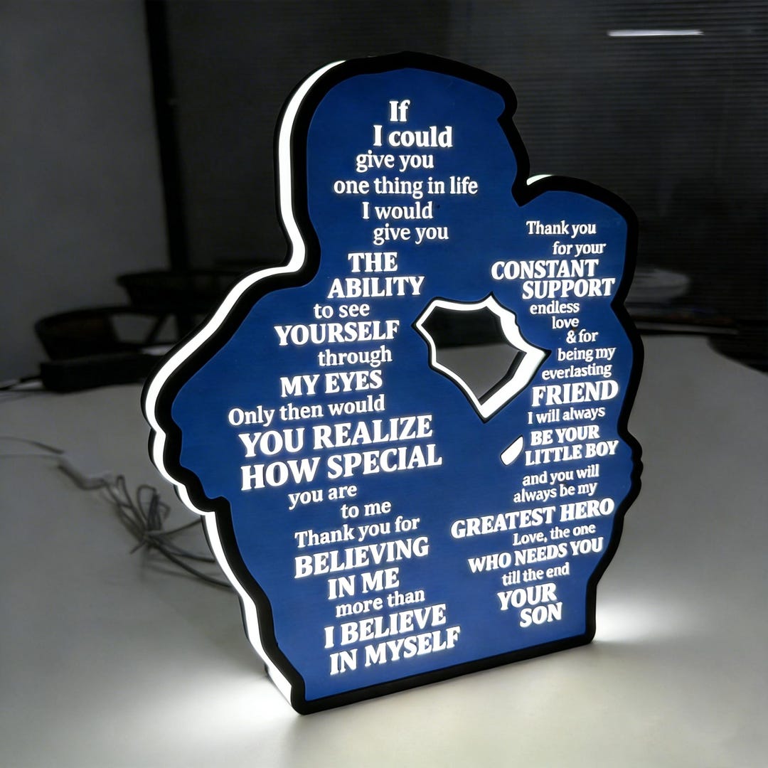 Custom LED Lightbox Sign: Dad's Exclusive Lightbox, Unique Gift for Dad ...