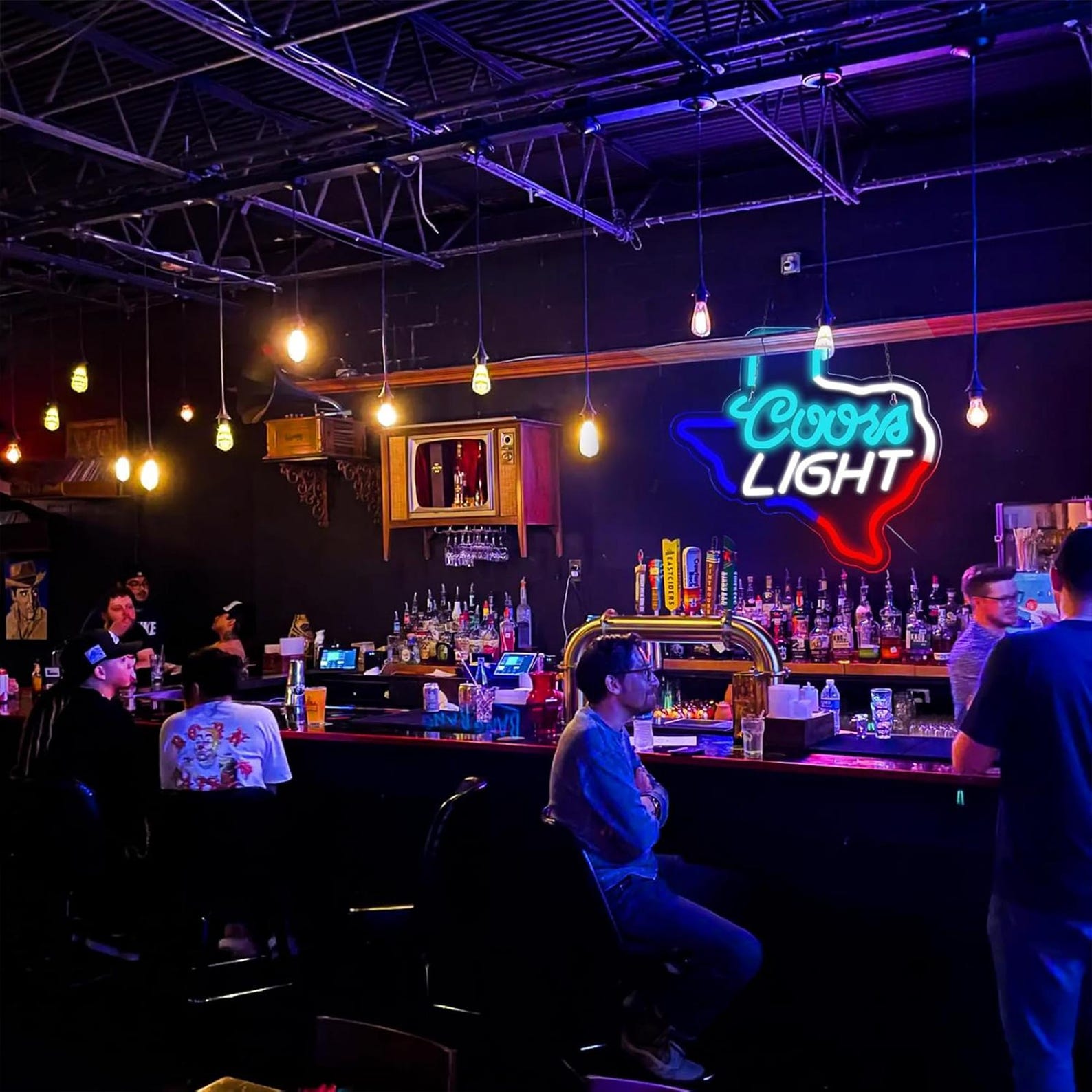Coors Light With Texas Neon Sign, Beer Neon Signs, Bar LED Neon Lights ...
