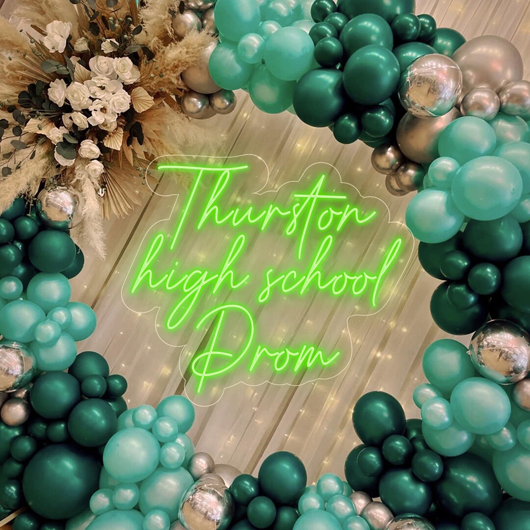 High School Prom Neon Sign Custom Name Neon Light, Prom Night Neon Sign ...