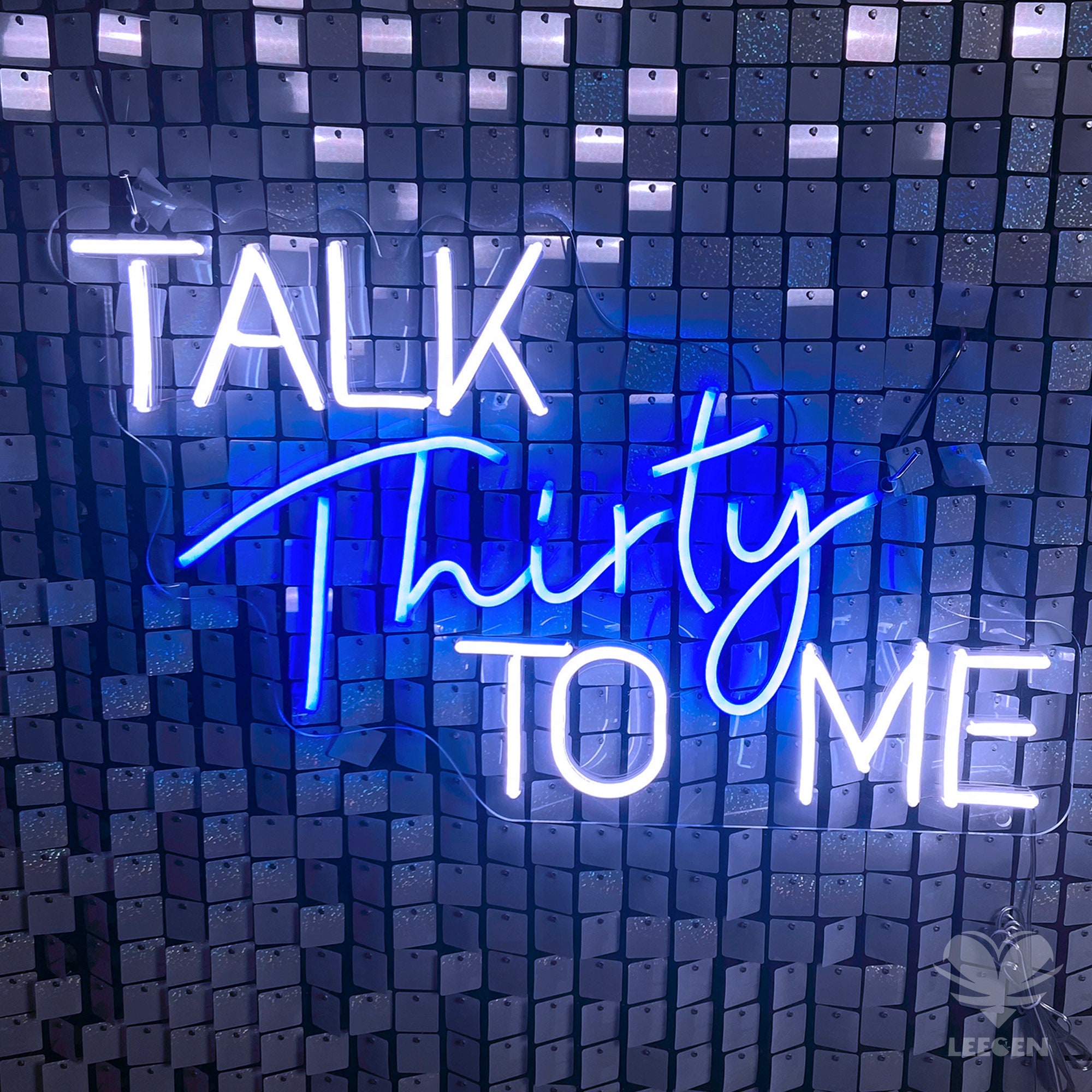 Talk Thirty to Me Custom Neon Sign, Party Neon Sign, 30th Birthday ...