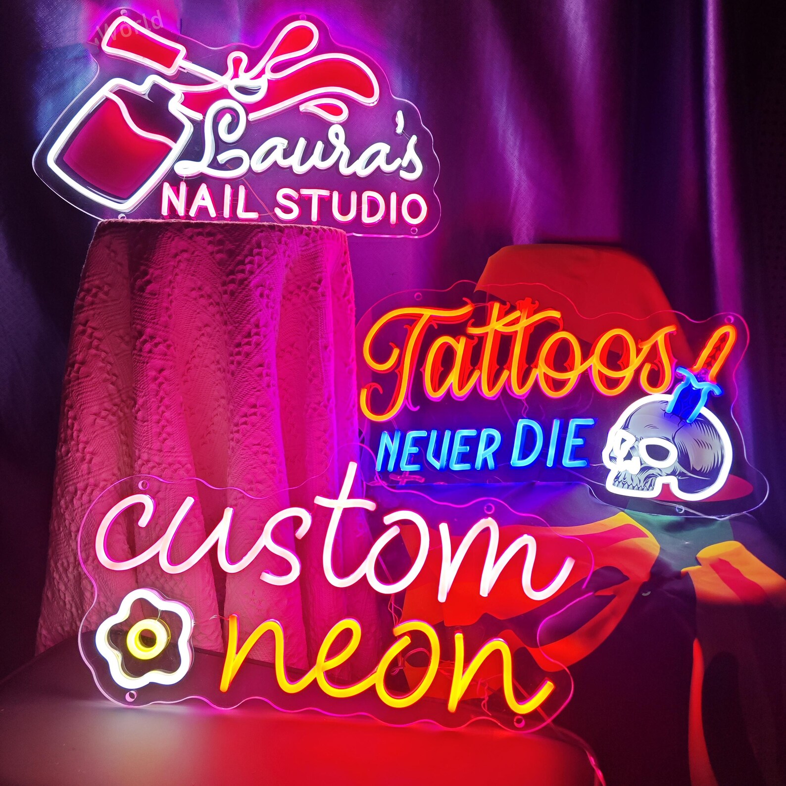 Neon Logo Sign Custom, Neon Sign, Custom Neon Sign Logo, UV Printing ...