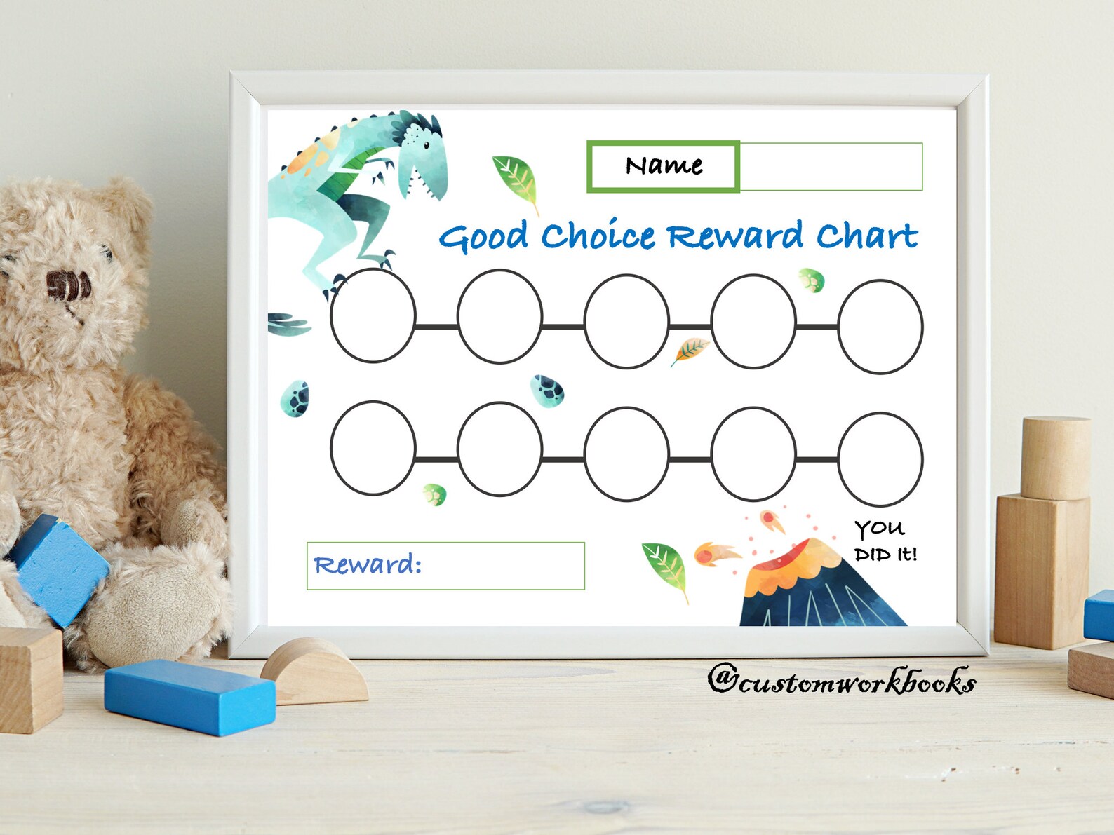 Short Reward Chart for Kids, Reward Chart for Autistic Child, Reward ...