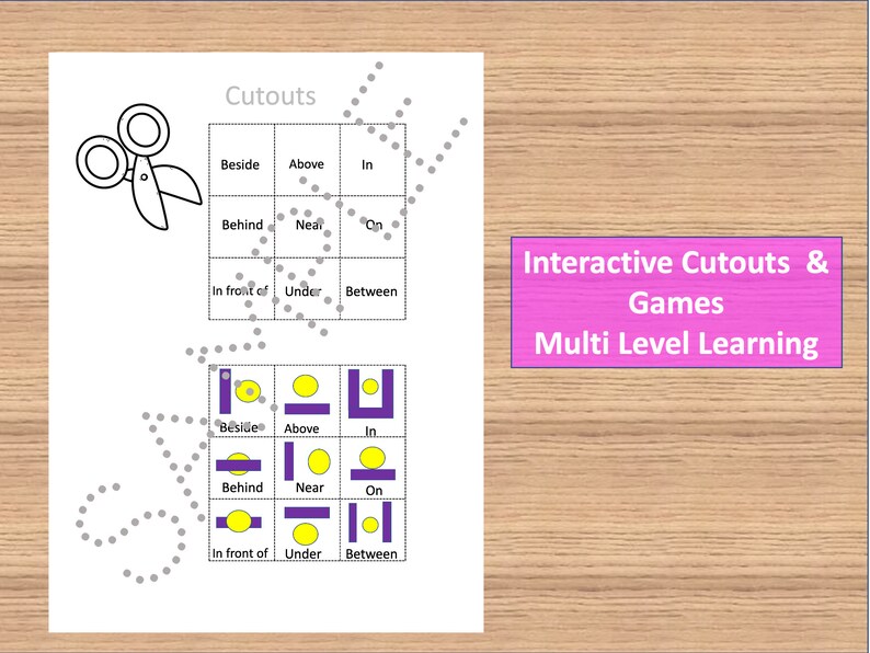 Positional Concepts for Kids, Speech Therapy Resources, Speech ...