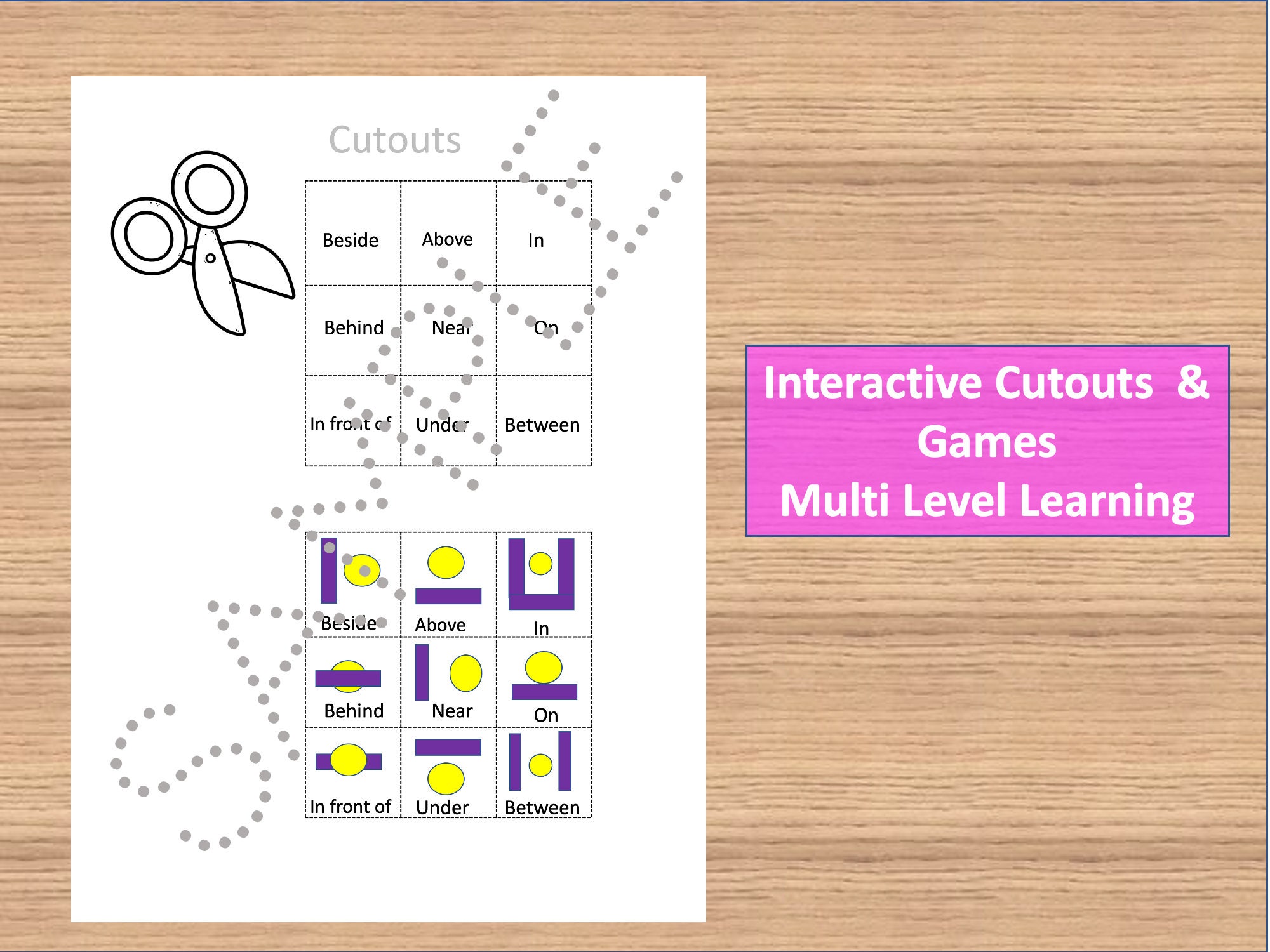 Positional Concepts for Kids, Speech Therapy Resources, Speech ...