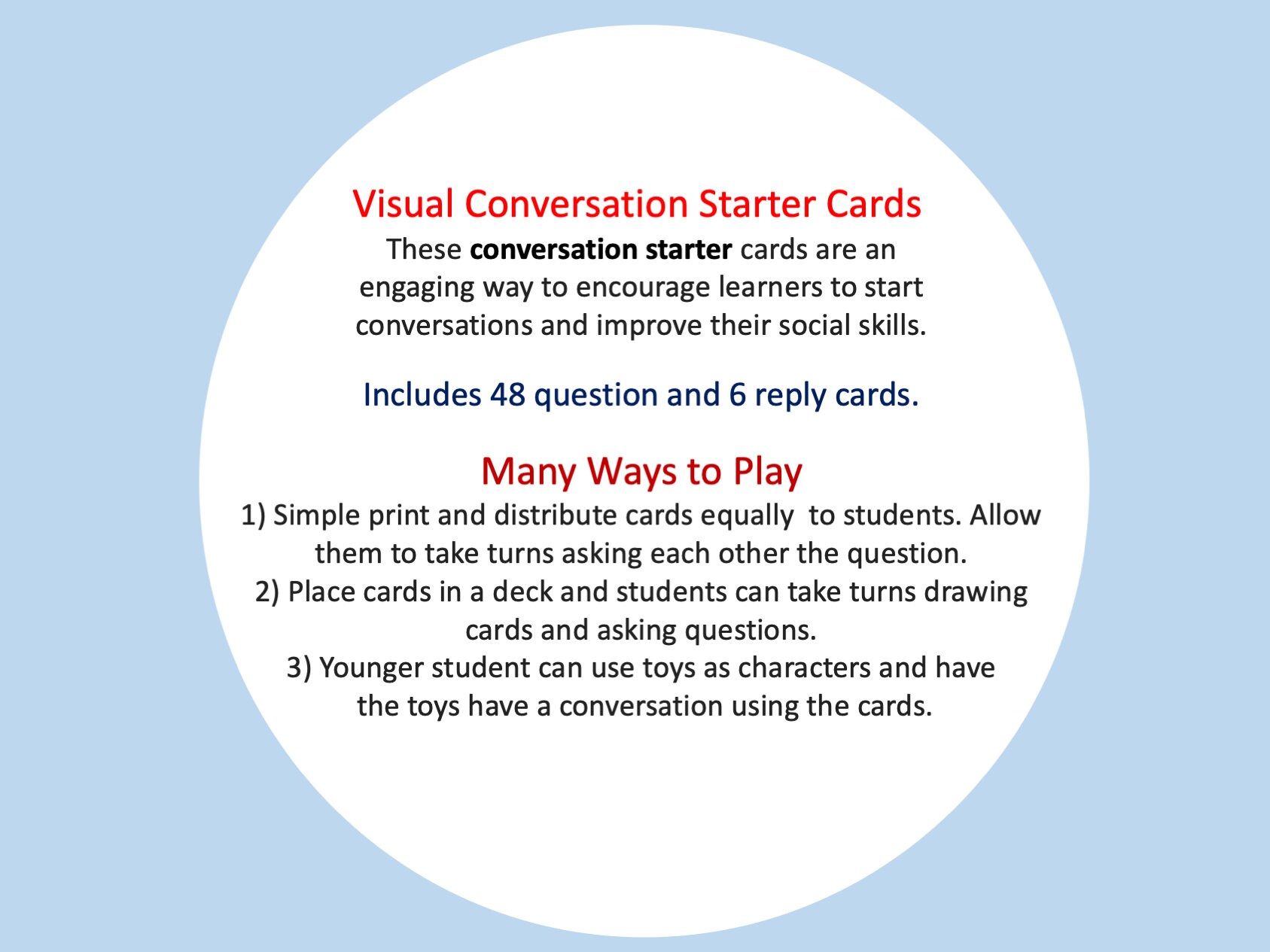 Autism Conversation Starter Cards: Visual Prompts for Social Skills - Etsy