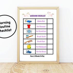 Kids Evening Routine Chart/ Kids Morning Routine Chart/ Bedtime Routine ...