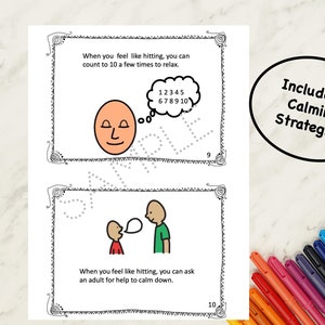 No Hitting Social Story for Autism, Coping Skills for Kids, Social ...