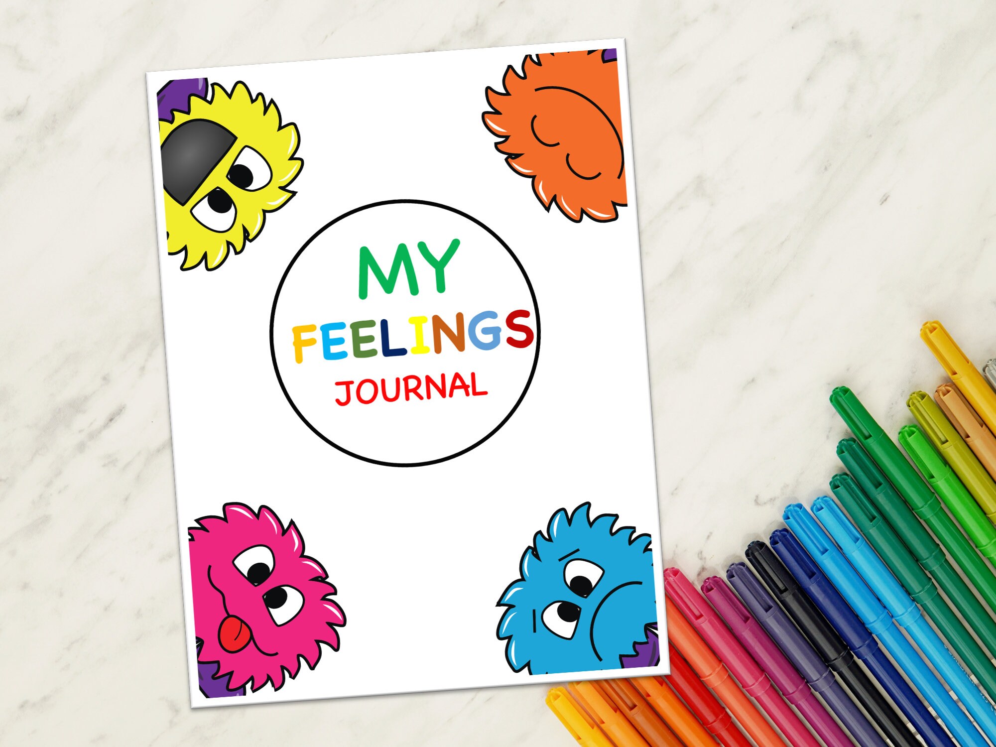 Feelings Journal for Kids: Autism, Emotions, and Moods (digital ...